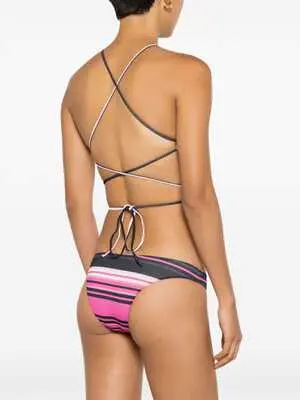 CLUBE BOSSA Niarchos Stripe-print Bikini Bottom - Multicolour