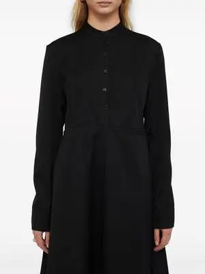 JIL SANDER Wrapover-panel Virgin Wool Shirtdress