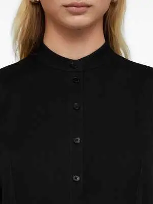 JIL SANDER Wrapover-panel Virgin Wool Shirtdress