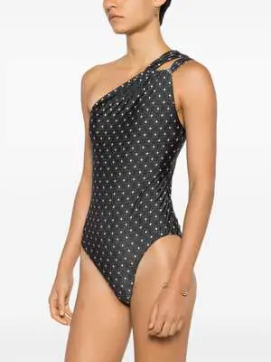 CLUBE BOSSA Draper One-shoulder Swimsuit - Black
