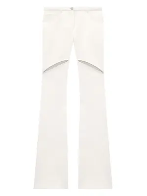 COURREGES Ellipse Zipped Twill Trousers - White