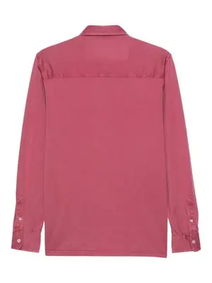 Fedeli Plain Organic-cotton Shirt - Pink