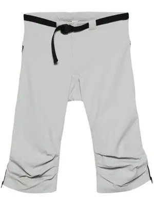 GR10K Belted Canvas Long Shorts - Grey