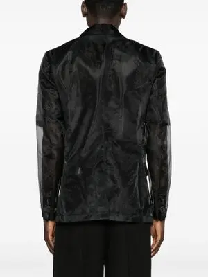 Patrizia Pepe Sheer Double-breasted Blazer