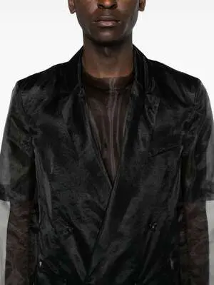 Patrizia Pepe Sheer Double-breasted Blazer