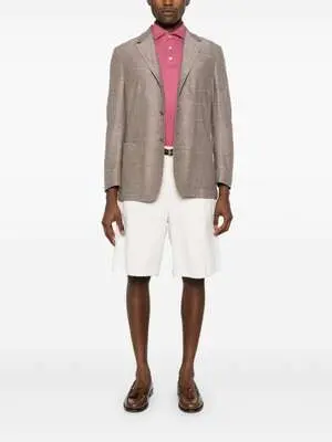 Fedeli Short-sleeve Cotton Polo Shirt - Pink