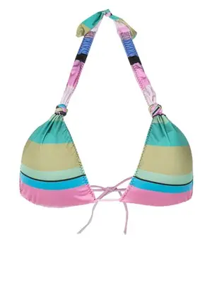 CLUBE BOSSA Rings Striped Bikini Top - Multicolour