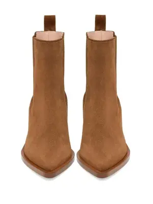 GIANVITO ROSSI Wylie 45mm Suede Boots - Brown