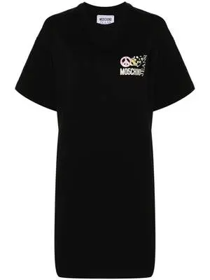 Moschino Logo-print T-shirt Dress - Black