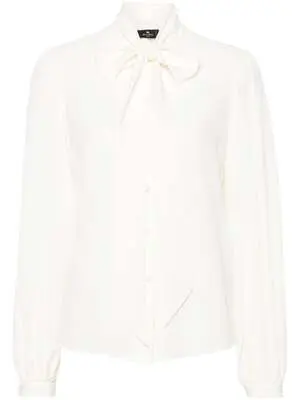 Etro Pussy-bow Silk Shirt
