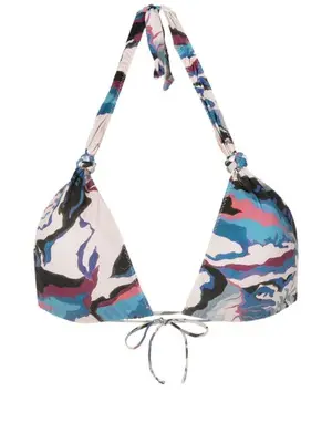 CLUBE BOSSA Camouflage-print Bikini Top - Multicolour