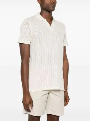 Sunspel Linear Mesh Design Polo Shirt
