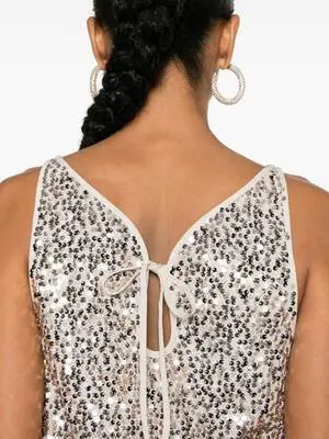 ROTATE BY BIRGER CHRISTENSEN Sequinned Mesh Tank Top