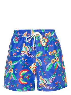 Polo Ralph Lauren Traveler Floral-print Swim Shorts - Blue