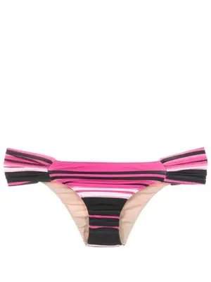 CLUBE BOSSA Ricy Stripe-print Bikini Bottoms - Multicolour