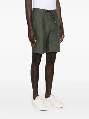 BRIGLIA 1949 Olbias Pleat-detail Linen Shorts