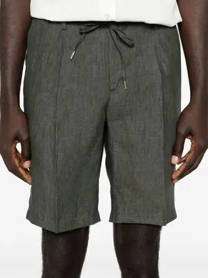 BRIGLIA 1949 Olbias Pleat-detail Linen Shorts