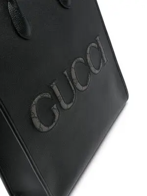 Gucci Logo-embossed Leather Tote Bag