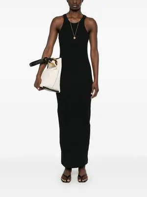 TOTEME Curved Rib Tank Maxi Dress - Black