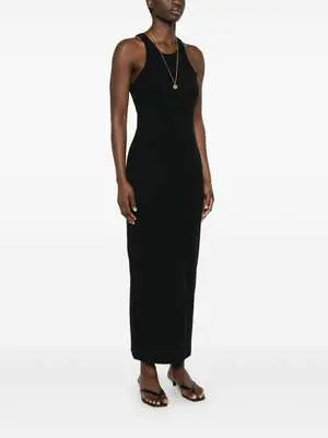 TOTEME Curved Rib Tank Maxi Dress - Black