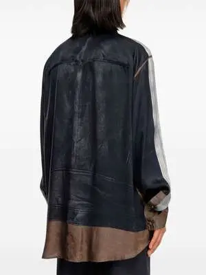 DIESEL® Logo-print Zip-up Shirt
