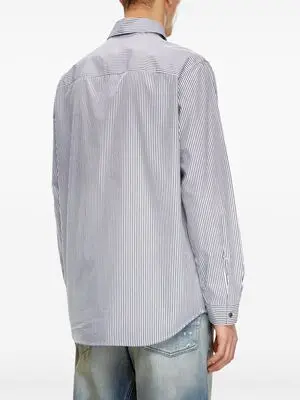 DIESEL® S-simply-e Striped Cotton Shirt - Black