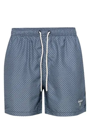 Barbour Shell Mid-rise Swim Shorts - Blue