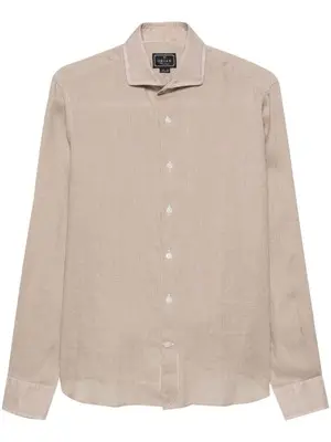 ORIAN Long-sleeve Linen Shirt - Neutrals
