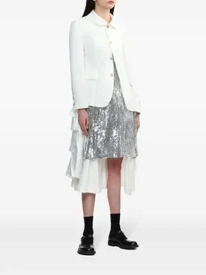 Comme Des Garçons Ruffle-detail Pleated Midi Skirt