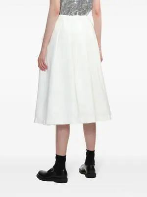 Comme Des Garçons Ruffle-detail Pleated Midi Skirt