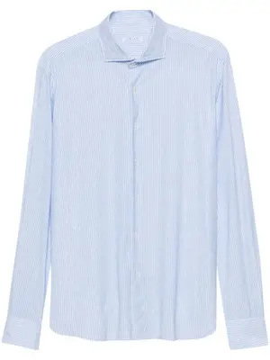 ORIAN Striped Stretch Shirt - Blue