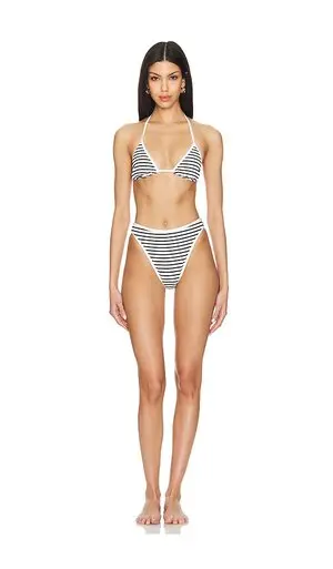 L*Space Nora Bitsy High Waist Bottom - Sailing Along Stripe