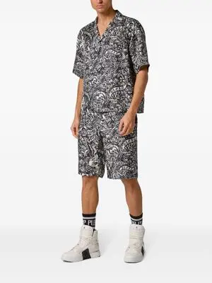 Philipp Plein Tattoo Short-sleeve Silk Shirt