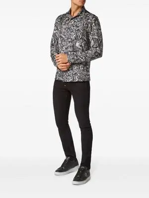 Philipp Plein Tattoo-print Silk Shirt
