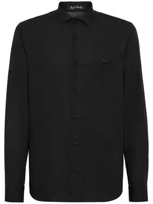 Philipp Plein Tiger-print Crystal-embellished Shirt - Black