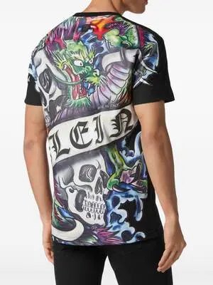 Philipp Plein Tattoo-print Cotton T-shirt