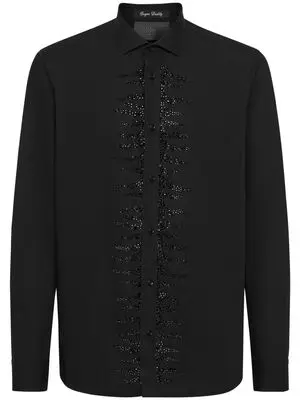 Philipp Plein Shirt Sugar Daddy Cut Ls Stones - Black