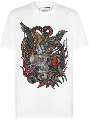 Philipp Plein Ss Tattoo Round Neck T-shirt - White