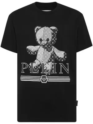 Philipp Plein Teddy Bear Cotton T-shirt - Black