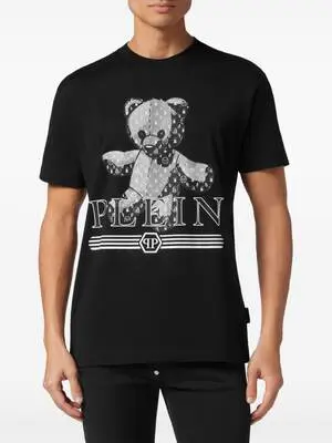 Philipp Plein Teddy Bear Cotton T-shirt - Black