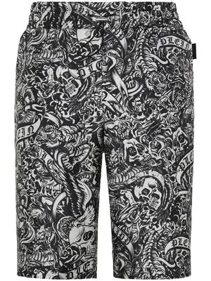 Philipp Plein Mid Rise Shorts For Men