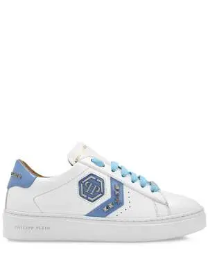 Philipp Plein Arrow Force Leather Sneakers - White