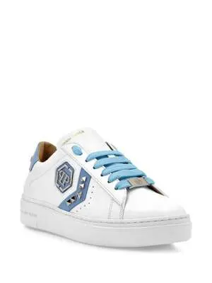 Philipp Plein Arrow Force Leather Sneakers - White