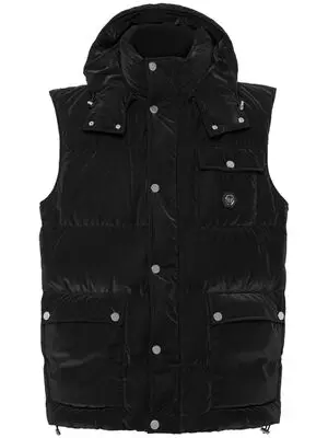 Philipp Plein Logo-appliqué Puffer Gilet