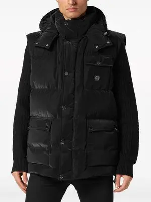 Philipp Plein Logo-appliqué Puffer Gilet