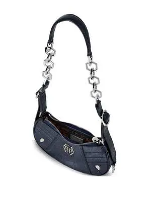 Philipp Plein Mini Leather Shoulder Bag - Blue