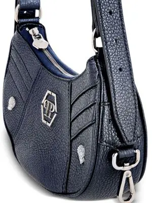Philipp Plein Mini Leather Shoulder Bag - Blue