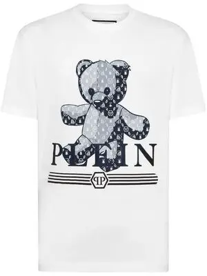 Philipp Plein Teddy Bear Cotton T-shirt - White