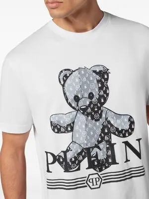 Philipp Plein Teddy Bear Cotton T-shirt - White