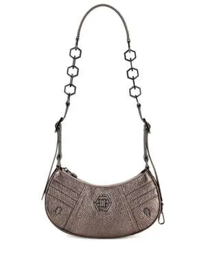 Philipp Plein Mini Leather Shoulder Bag - Brown